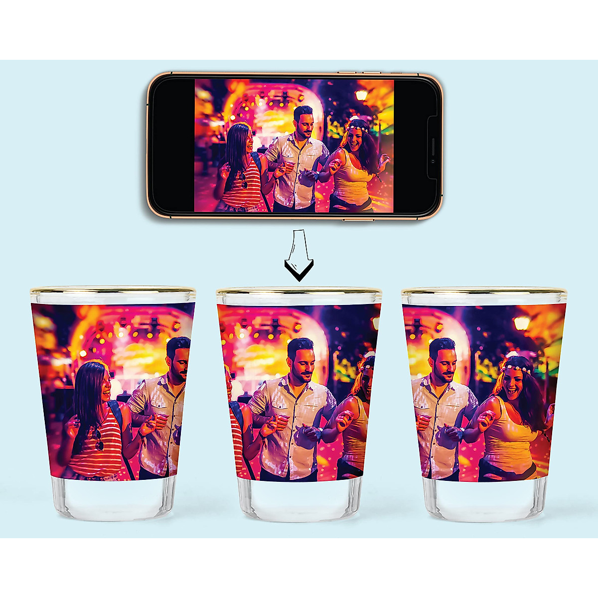 Custom Shot Glasses - Customized Shot Glass - Picture Shot Glasses - Wedding Shot Glass - Personalized Shot Glasses - Birthday Shot Glass