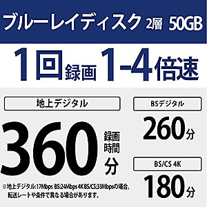 Sony 4X BD-R DL 10 Pack 50GB White Printable 10BNR2VJPS4