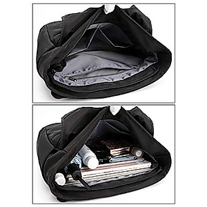 Collsants Nylon Tote Bag Waterproof Shoulder Bag for Women Lightweight Travel Handbag Multi Pocket with Zipper