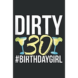 Dirty 30 S 30Th Birthday Nice: Lined Journal Notebook with Memo Diary Subject Planner, 6x9 inches, 120 Pages