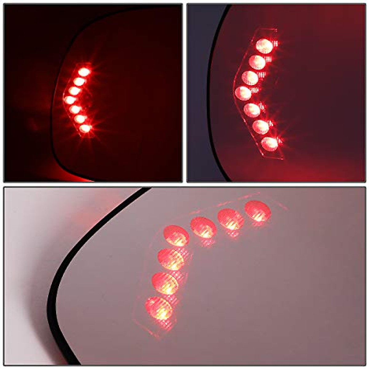 DNA MOTORING SMP-056-L Factory OE Style Left/Driver Side Door Rear View Mirror Glass w/Heater+LED Turn Signal [Compatible with 99-07 Silverado Sierra 1500 & Classic / 00-06 Suburban 1500 2500]