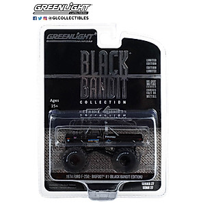 Greenlight 28110-E Black Bandit Series 27 - Bigfoot #1-1974 F-250 Monster Truck with 66-Inch Tires - Black Bandit Edition 1/64 Scale