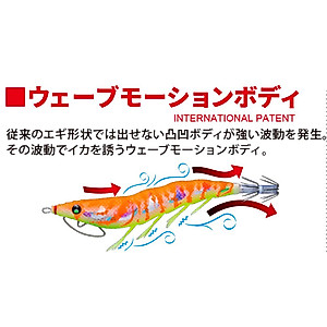 Duel A1773-RISE 09 Egi Squid Fishing Lure, Easy Q Cast Squid Fishing Lure, Squid Fishing Gear, Egi Trap, bigfin Reef Squid, No. 3.5, Real Isosuji Shrimp