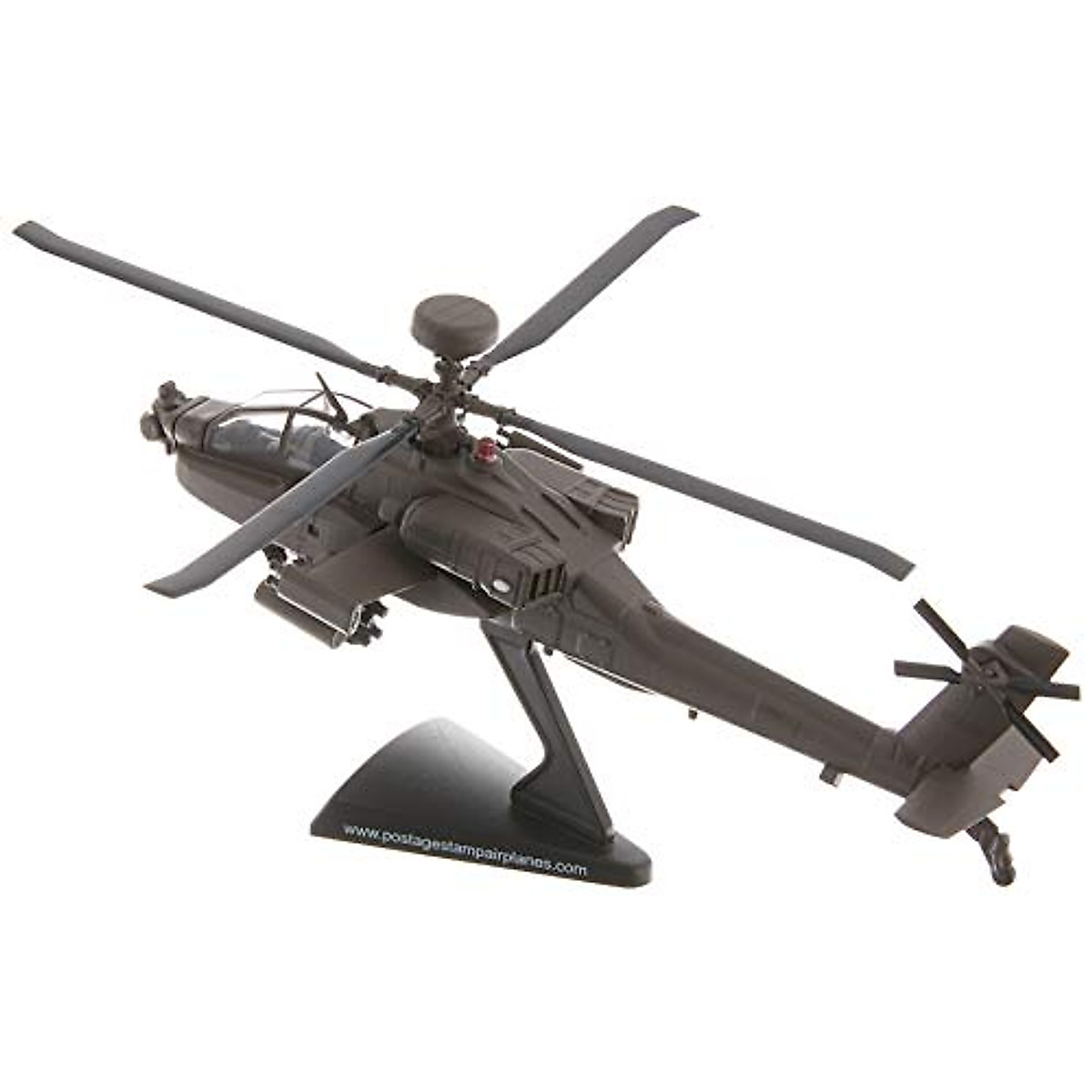 Daron Postage Stamp Boeing AH-64D Apache Longbow 1/100 Scale Diecast Display Model with Stand ,Medium