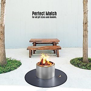 Fire Pit Mat for Under Fire Pit - 48" Fireproof mat, Grill Mats for Outdoor Grill Deck Protector, Grill Mats for Decks, Under Grill Mat, Grill Mats, BBQ Mat for Under BBQ, Patio Mat