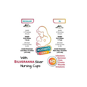 The Original Silver Nursing Cups, Nipple Shields for Nursing Newborn, Nipple Protector for Breastfeeding, Nipple Covers Breastfeeding, No Need Nipple Cream, Newborn Essentials Must Haves