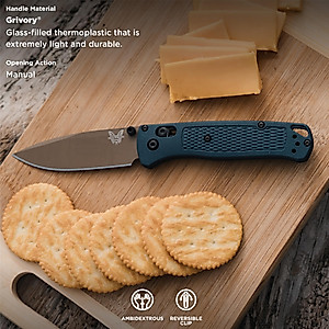 Benchmade - Bugout 535 EDC Knife with Blue Grivory Handle (535)