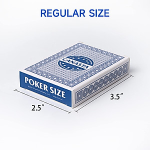 GSE Games & Sports Expert 6-Deck Canasta Cards with Point Values, Includes Canasta and Hand & Foot Game Rules, Traditional Rummy Game Playing Cards (Blue)