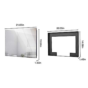 Haocrown 21.5 inch Bathroom TV Touchscreen IP66 Waterproof Smart Mirror TV for Bathroom with Android 11.0 System & 500 High-Brightness Built-in HDTV(ATSC) Tuner, Wi-Fi Bluetooth(Nearly New)
