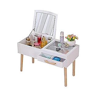 QJPAXL Nordic Window Economical Multi-Functional Small Apartment Bedroom Dressing Table Simple Dressing Table