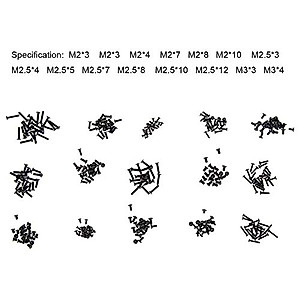 300Pcs/SET for Laptop Screws Set for Computer DIY Assemble Repair Screw Fastener Set for IBM HP Toshiba Sony DELL Samsung Useful Tools SCRW-060090