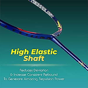 2X FELET TJ Power-Control (Blue Red) Badminton Racket - 3 in 1 Combination Frame with Japan Hot Melt Graphite, 35lbs Max Tension (4UG1) | Buy 1 Free 1