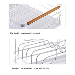 STRAW Dish Drying Rack with Drain Board, Stainless Steel Dish Drainer Drying Rack with Utensil Holder for Kitchen Counter, Dish drain rack