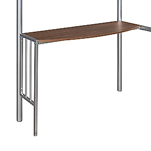 DEYOBED Twin Size Metal Loft Bed Frame with Desk and Spacious Under-Bed Design - Tailored for Kids and Teens