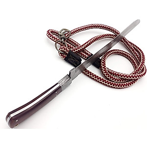 Nooraki-57 Premium Quality Outdoor/Survival/Hunting Knife - Damascus Steel 256 Layers with Genuine Leather Sheath 15 inch Full Tang