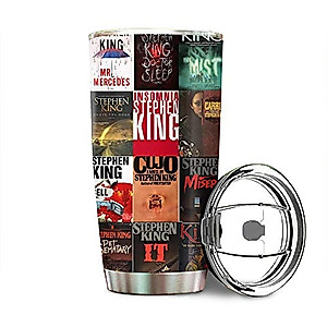 Stephen King Book Cover Collage Stainless Steel Tumbler 20oz & 30oz Travel Mug