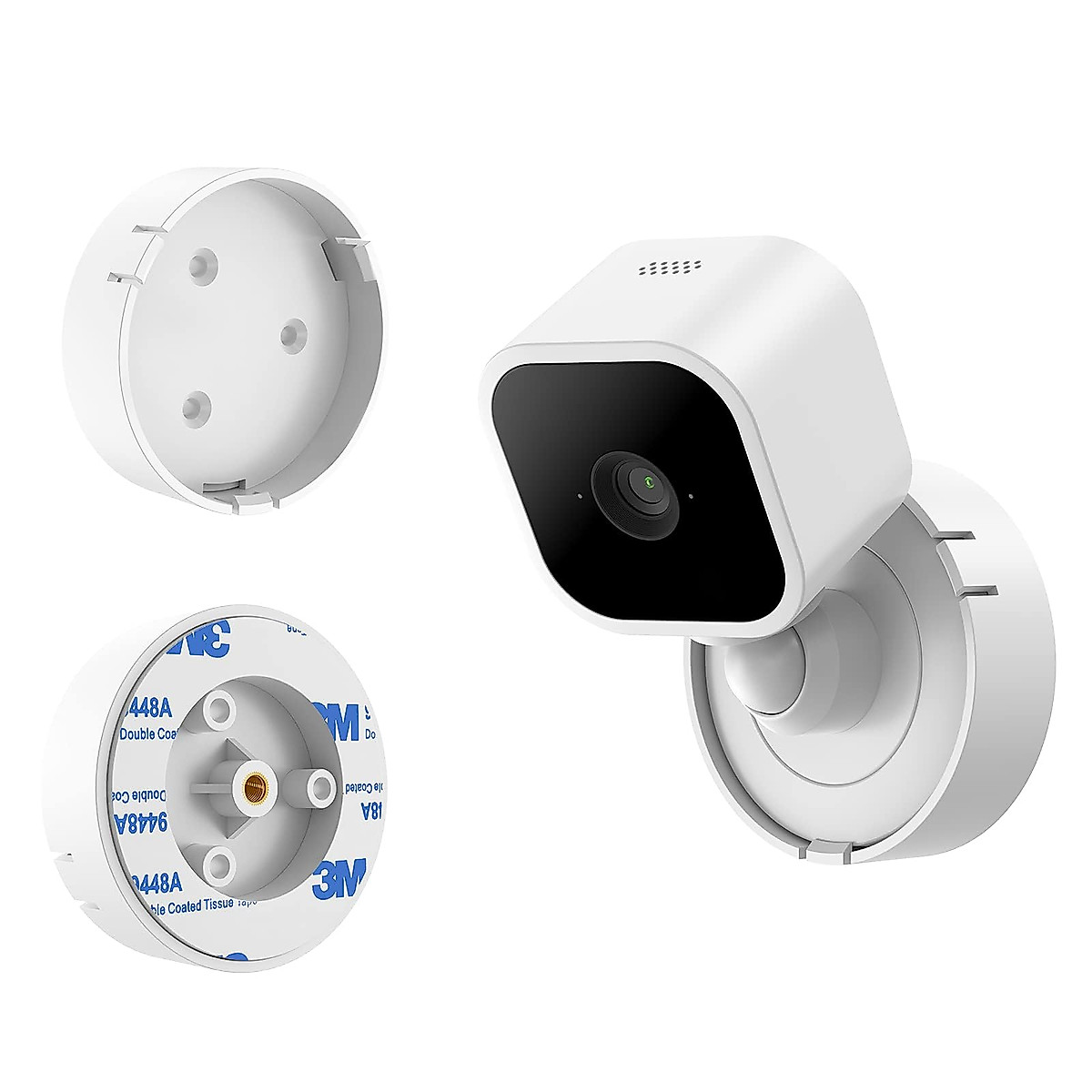 Ayotu 2 Pack Wall Mount for Blink Mini Camera, Easy Installation with Strong 3M Tape Adhesive Holder, Another Installation Methods-Screw Bracket Stand for Blink Mini (Not Including Camera), White