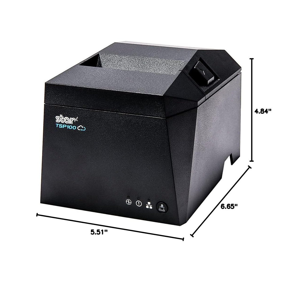 Star Micronics TSP143IVUW Wi-Fi (WLAN)/USB-C/Ethernet (LAN) Thermal Receipt Printer with CloudPRNT, Cutter, and Internal Power Supply - Gray