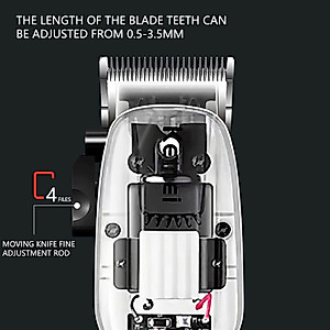 KEMEI Electric Hair Clippers for Men, Cordless Professional Rechargeable Barber Clipper, Zero Gapped Hair Trimmer with LED Display, Barber Trimmer Hair Cutting Kit for Family