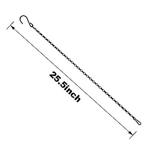 XDW-GIFTS 4 Pack 25.5 Inch Hanging Chain with Hooks for Hanging Bird Feeders, Birdbaths, Planters, Lanterns, Wind Chimes, Baskets, Billboards, Decorative Ornaments, Outdoor Indoor Use (Black)