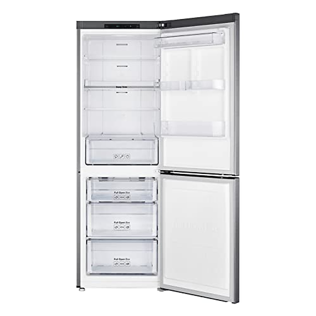 SAMSUNG 11.3 Cu Ft 24" Bottom Freezer Refrigerator, Slim Width for Small Spaces, Even Cooling, LED Lighting, Slide Shelf, RB10FSR4ESR/AA, Fingerprint Resistant Stainless Steel