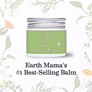 Earth Mama Organic Diaper Balm Multipurpose Baby Ointment | EWG Verified, Petroleum & Fragrance Free with Calendula for Sensitive Skin, 2-Fluid Ounce (2-Pack)