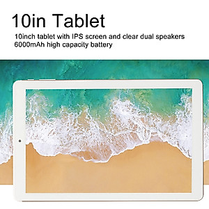 10 Inch Tablet, Android11 System 4G RAM 256G ROM Support WiFi 3G Networks Gold Tablet for Android 11 for Study, Watch Videos, Read Books