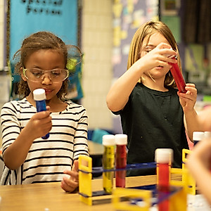 Steve Spangler's Large Plastic Test Tubes & Rack, 6 Bottles & 1 Rack