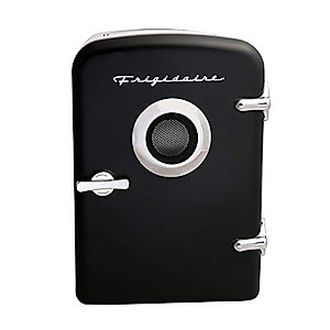 Frigidaire EFMIS151 Mini Portable Compact Personal Home Office Fridge Cooler BUILT IN SPEAKER, 4L Capacity, Chills Six 12 oz Cans, 100% Freon-Free & Eco Friendly