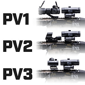 Tacticon Falcon V1 3X Red Dot Magnifier | Disabled Combat Veteran Owned Company | Flip to Side Mount for Picatinny Rail and 2.5 inches of Eye Relief | Cross Compatible with Red Dot Sights Accessories