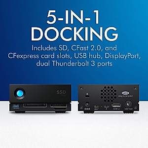 LaCie 1big Dock 2TB External Solid State Drive Desktop SSD – Thunderbolt 3 FireCuda NVMe SSD up to 2800 MB/s for Mac and PC Desktop, Data Recovery (STHW2000800)
