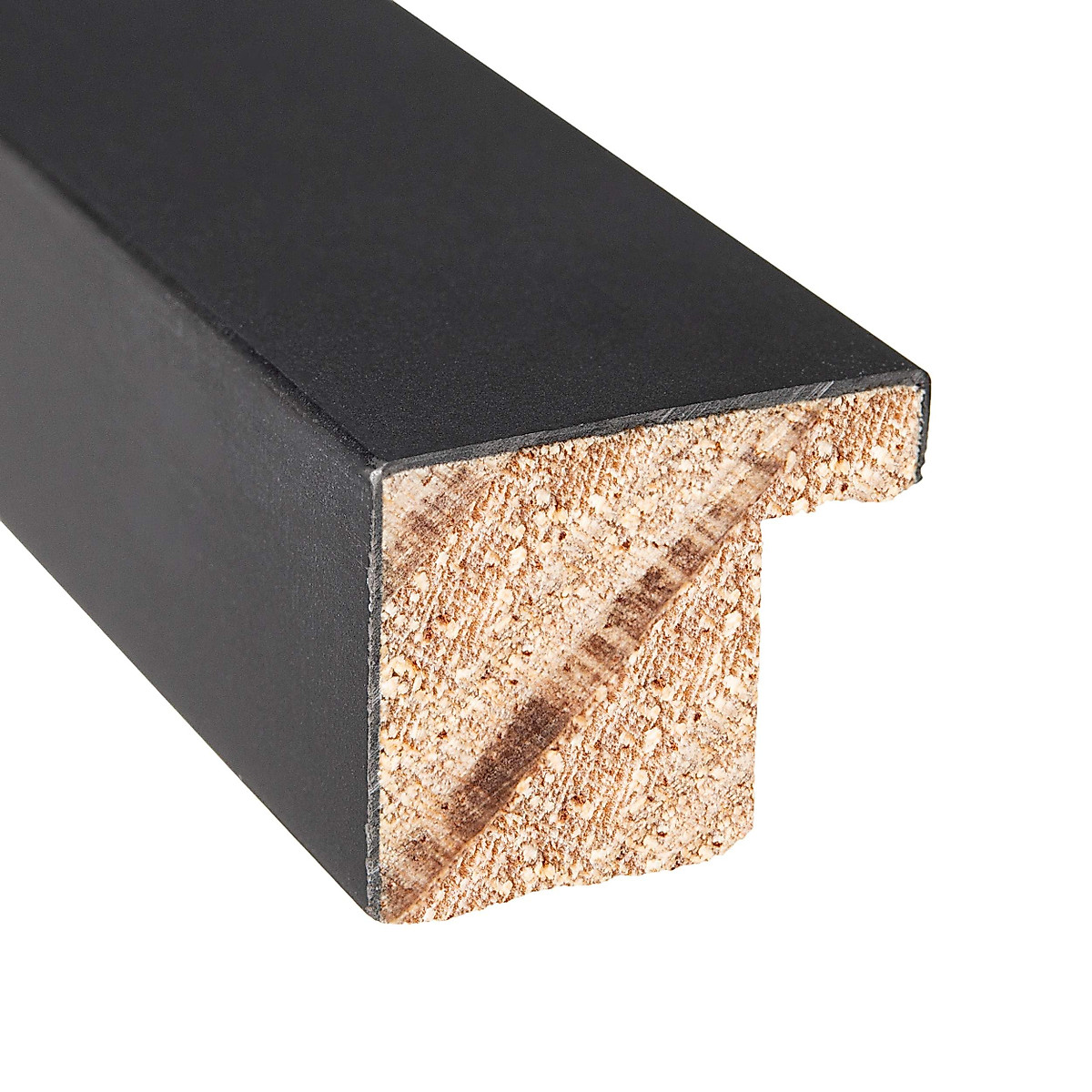 15x40 Frame Black Real Wood Picture Frame Width 0.75 Inches | Interior Frame Depth 0.5 Inches | Noir Classique Mid Century Photo Frame Complete with UV Acrylic, Foam Board Backing & Hanging Hardware