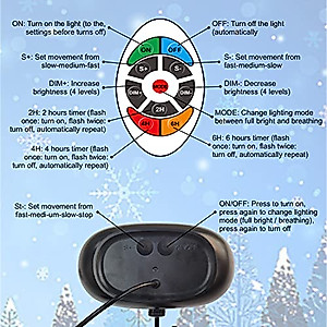 Christmas Snowfall LED Projector Lights, 2022 Upgrade Holiday Snow Projector, Snowflake Projection Lamp with Remote Control for Xmas Party Wedding and Garden Indoor Decor