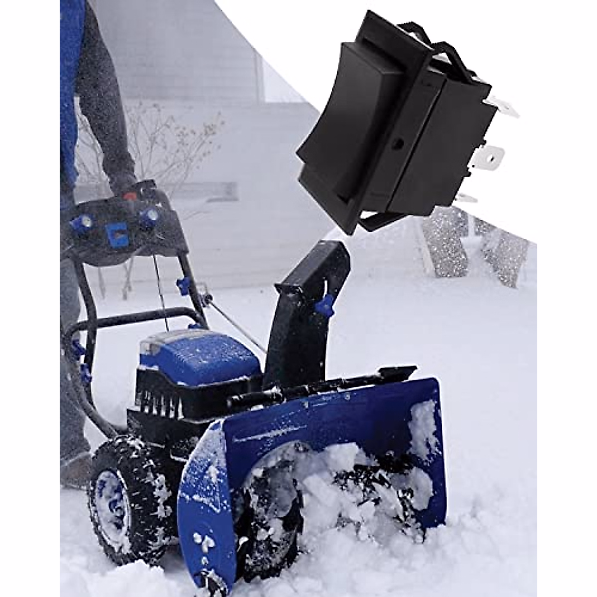 AUGREX 1687904 Snowblower Chute Rocker Switch, Chute Rotation Switch Fit for Simplicity Snapper Murray Snowblower Replace 1754865YP 1687905 1737378YP 1737379YP