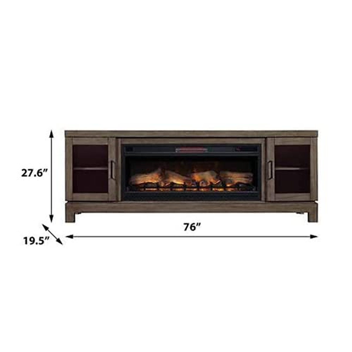 Berkeley 76-in Infrared Electric Fireplace TV Stand in Spanish Gray - 42MM6018-I614