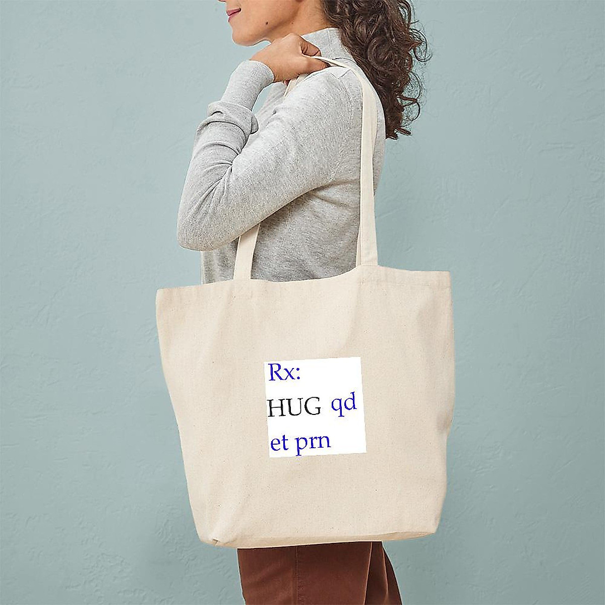 CafePress Hug Rx Tote Bag Natural Canvas Tote Bag, Reusable Shopping Bag