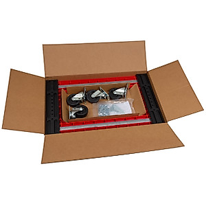 Akro-Mils RMD3018RC4PAR Plastic 4-Wheel Furniture Dolly with Steel-Reinforced Frame and 4-Inch 4-Way Swivel Casters, 1200 Lbs Capacity, 18-Inch x 30-Inch, Red