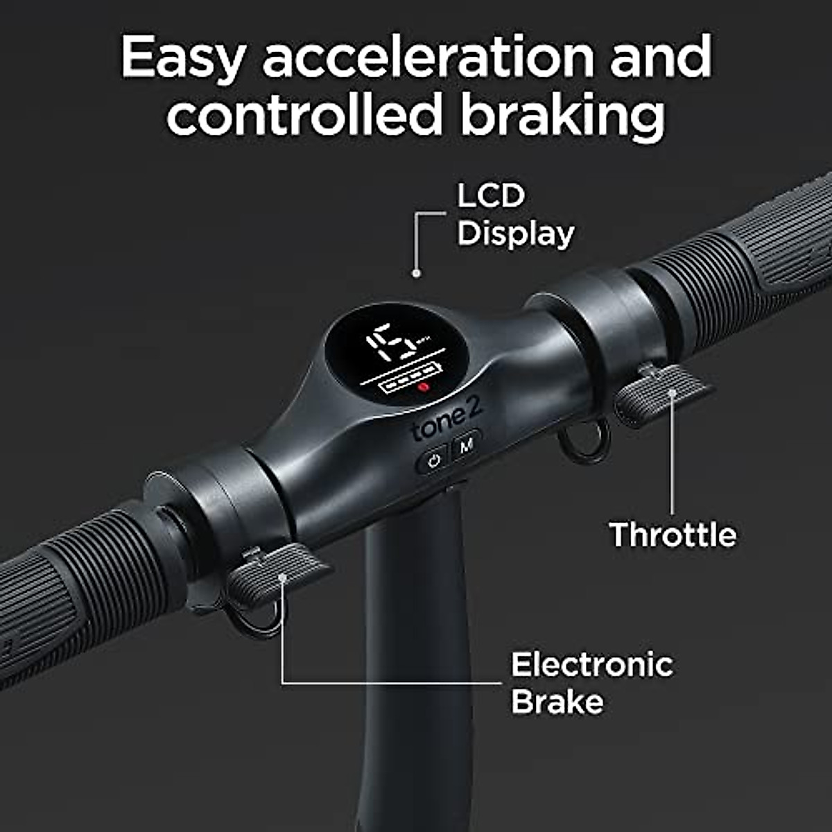 Schwinn Tone 2 Mens and Womens Electric Scooter, Fits Youth/Adult Riders Ages 13+, Max Rider Weight 220lbs, Max Speed of 15MPH, Lightweight, Folding, Locking Aluminum Frame, Black