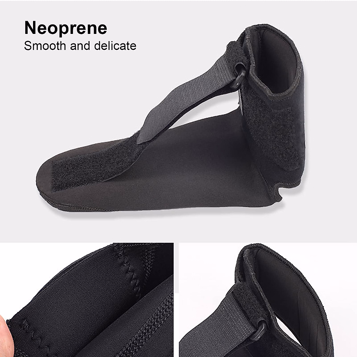 Drop Foot Brace Plantar Fasciitis Night Splint Orthotic Brace Adjustable Ankle Brace for Men and Women(S)