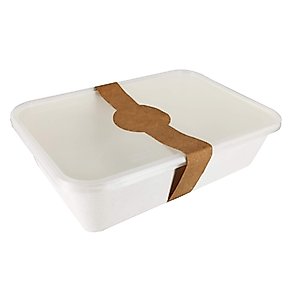 PacknWood 210APUREC500 - Sugarcane Rectangular Salad Bowl - chipotle bowls disposable - halloween bowls soup - dessert bowls - (17 oz, 6.8" x 4.6" x 1.6") - Case of 500