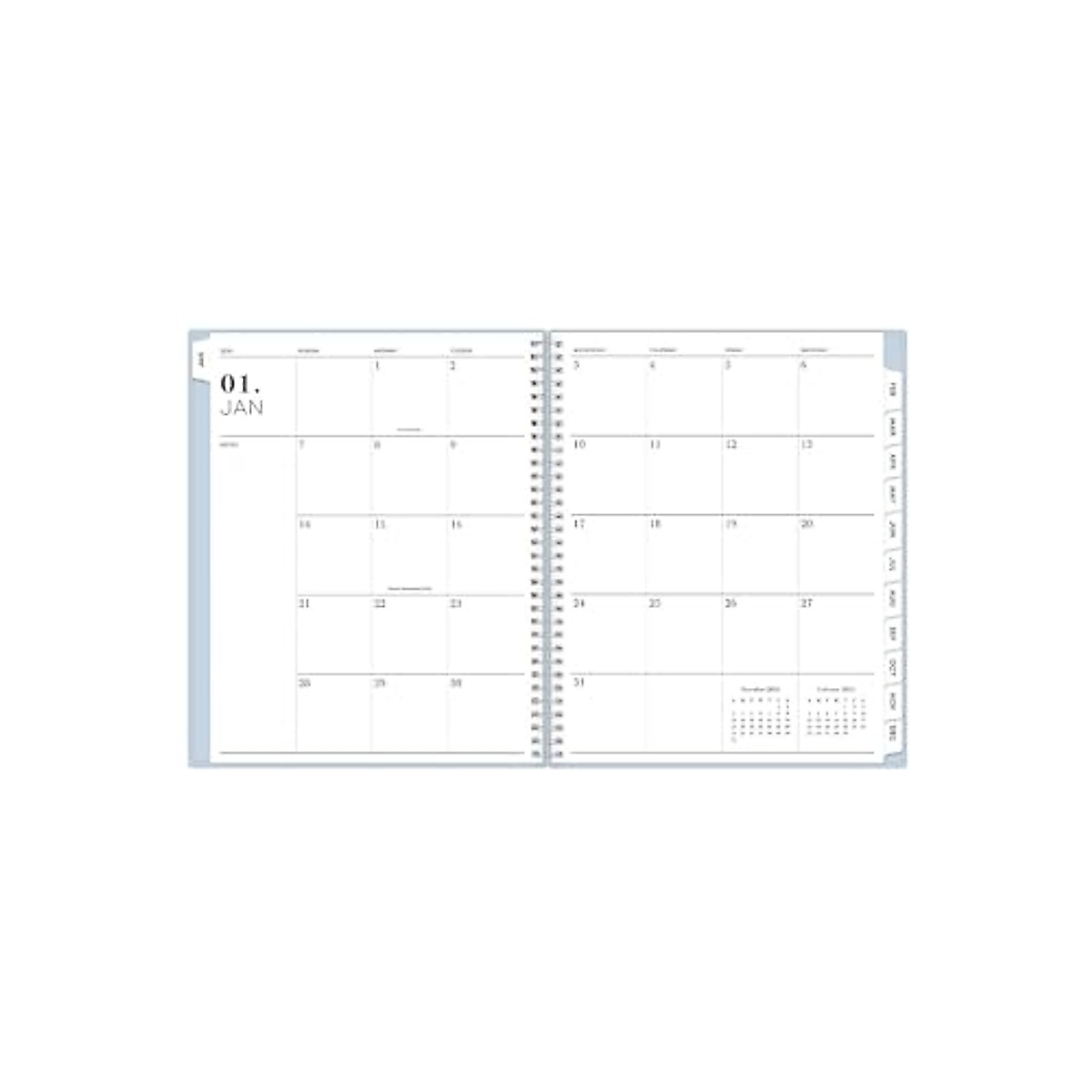 2024 Blue Sky 8.5-inch x 11-inch Weekly & Monthly Planner, Blue (143699)