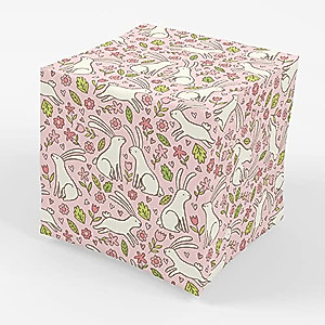 Bunny Birthday Party Gift Wrap Paper - Folded Flat 30 x 20 Inch (3 Sheets)
