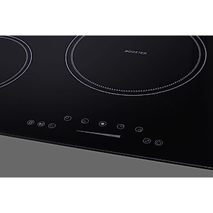 Summit SINC5B36W 36-inch 5 burner Digital Electric Induction Cooktop, White Ceramic Glass, 208V-240V, 9300W, Child lock, Energy Efficient, Timer, Easy to Clean