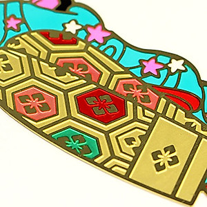 Tomoko 12519 Bookmark Maiko Dark Peach Stained Glass Style