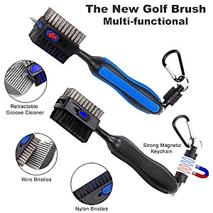 Arttodo Golf Accessories, Golf Club Cleaning Kit(13 in 1) - Golf Towel, Golf Club Cleaner, Golf Tees, Divot Repair Tool with Golf Ball Marker, Golf Pouch, Perfect Golf Gifts for Men