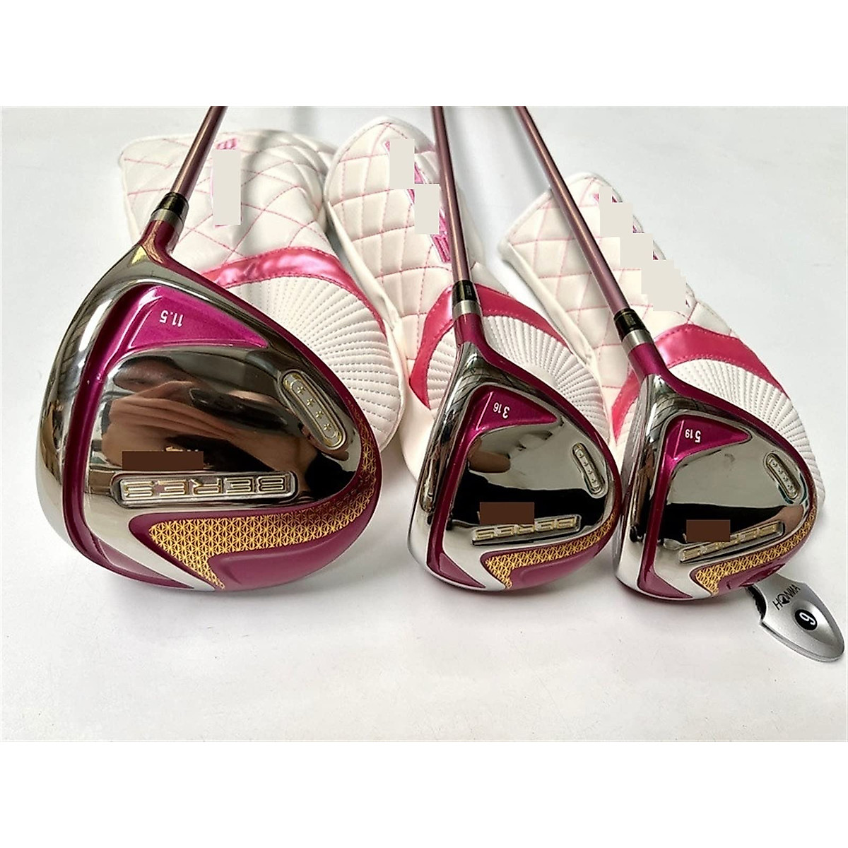 ENEMO Women Golf Clubs 4 Star Honma Beres S-07 Full Set Driver + Fairway Woods + Irons + Putter L Flex Graphite Shaft with Head Cover