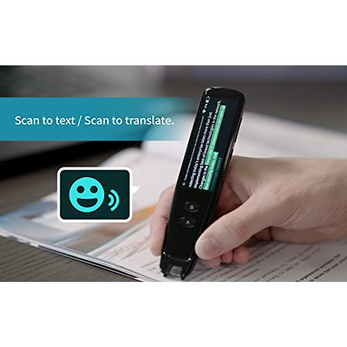 PenPower WorldPen Scan Go | OCR Reading Pen with Text to Speech | Pen Scanner for Data Input | Pen Translator for Second Language Learners| Wireless Standalone | LCD Touchscreen | Wi-Fi Connection