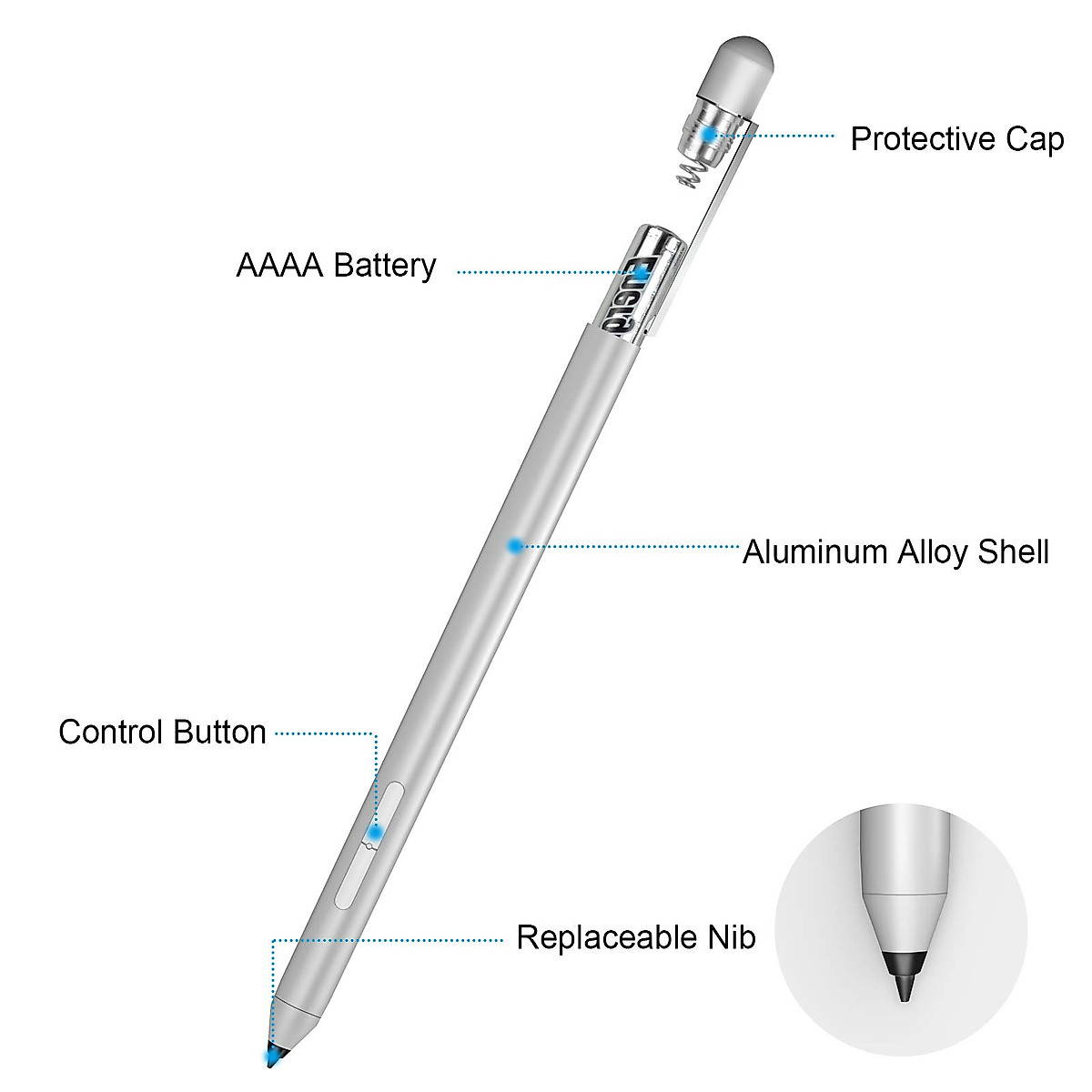 Stylus Pen for HP Envy x360 15-bp0 15-bq0, 5-cn0, X2 12-e0xx,X2 12g0xx; HP Pavilion x360 11m-ad0 14M-ba0 14-cd0 15-br0; HP Spectre x360 13-ae013dX, 13-ac0xx