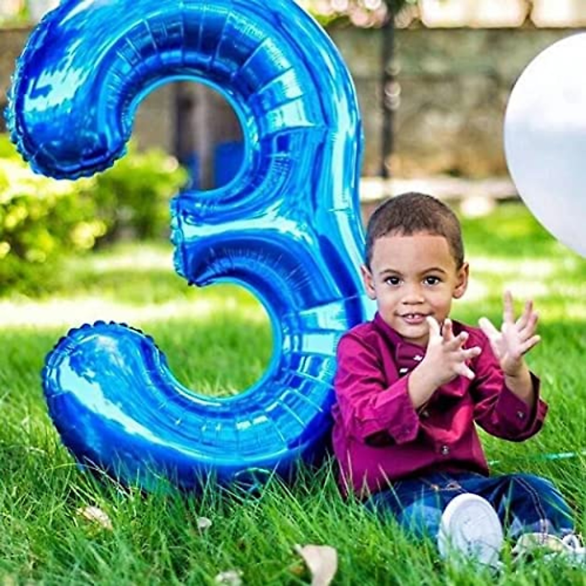 40 Inch Number Balloons Blue Number 5 Helium Foil Birthday Party Decorations Digit Balloons