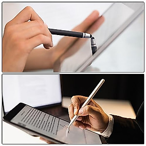 MECCANIXITY Ballpoint Pen with Stylus Tip 3 in 1 Ink Pen & Fine Point Disc & Fiber Tips Magnetic Stylus Pens for All Capacitive Touch Screens Universal, Blue